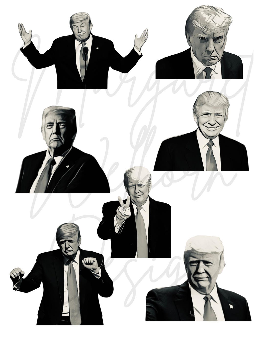 Donald Trump Clip Art - Etsy
