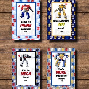 Printable Transformer Valentines - Etsy