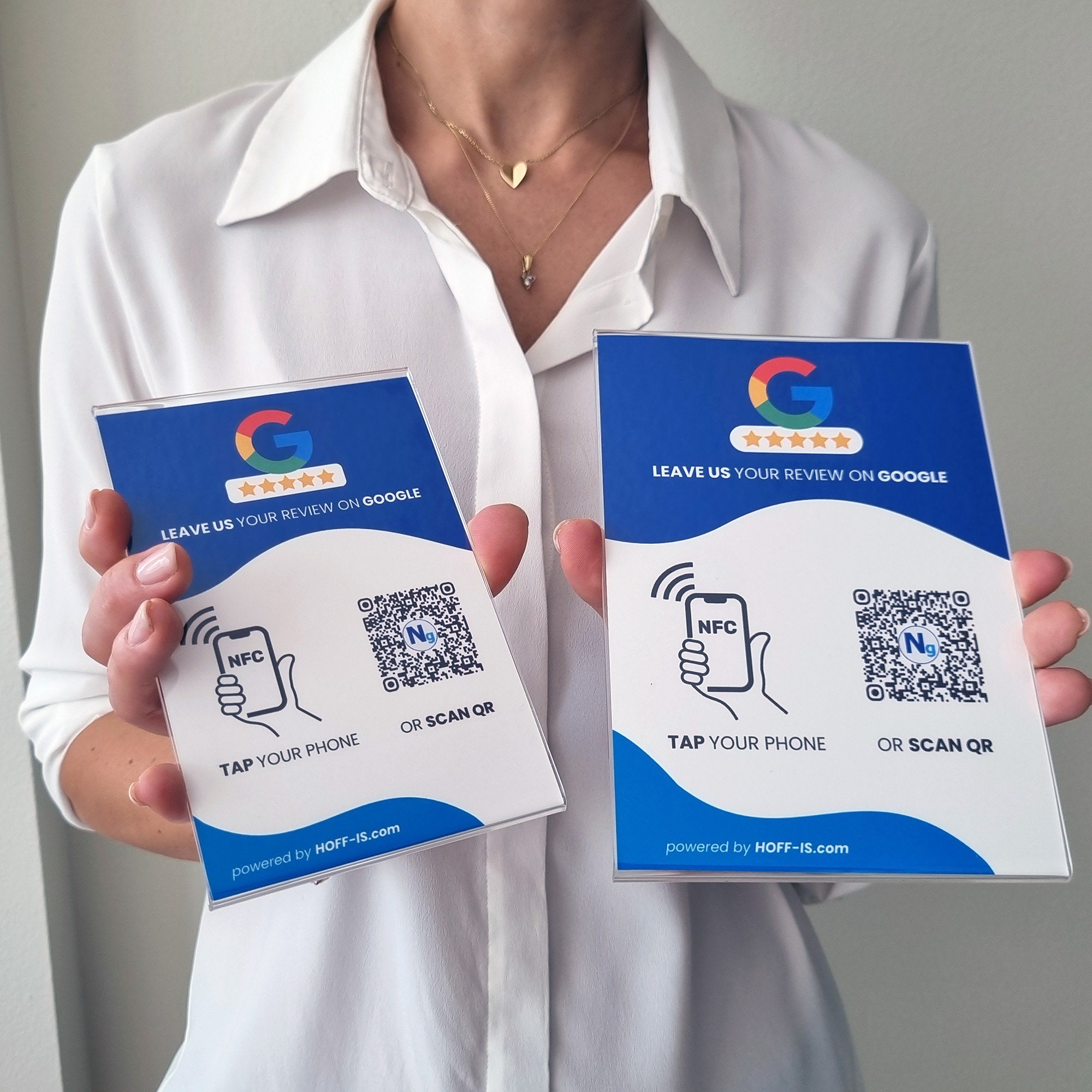 Google Review Sign NFC & QR Code Custom Acrylic Stand - Etsy