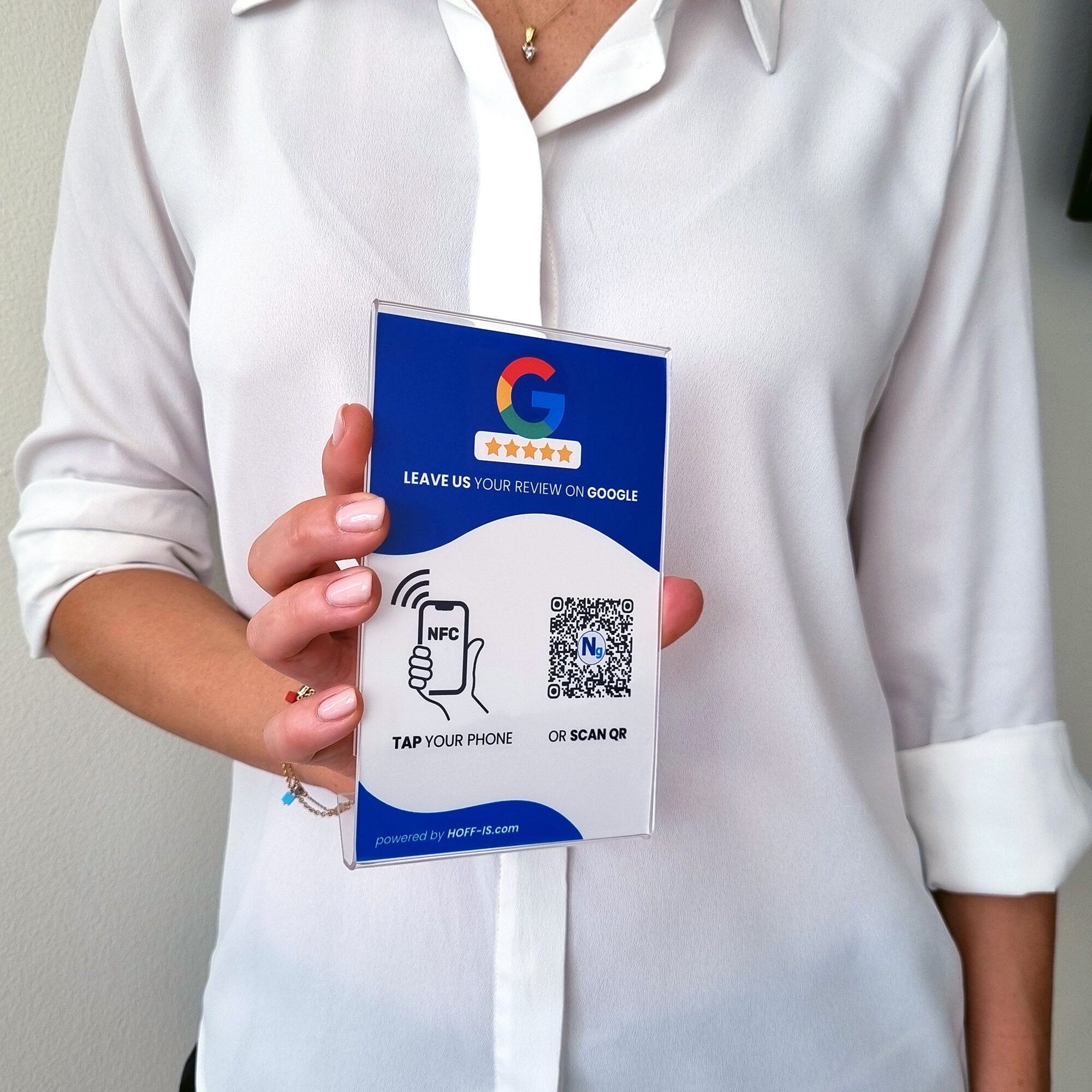 Google Review Sign | NFC & QR Code Custom Acrylic Stand - Etsy