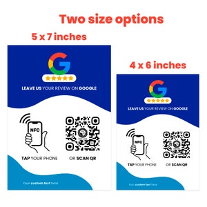 Google Review Sign | NFC & QR Code Custom Acrylic Stand - Etsy