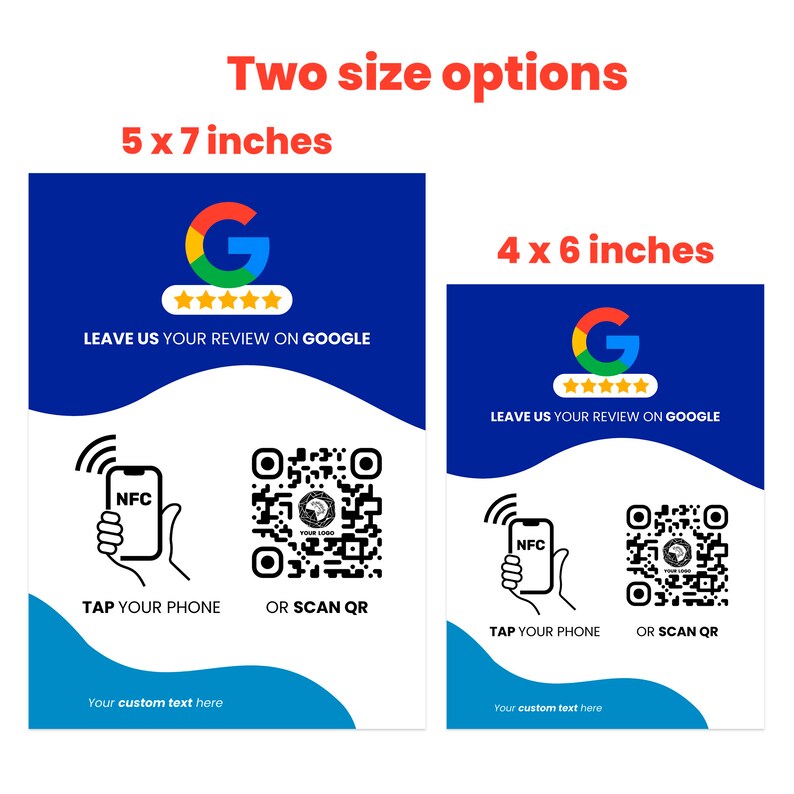 Google Review Sign | NFC & QR Code Custom Acrylic Stand - Etsy