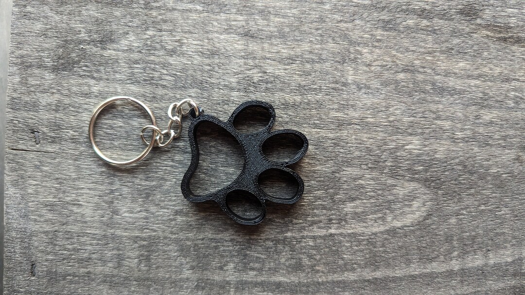 3D Printed Dog Paw Keychains - Etsy