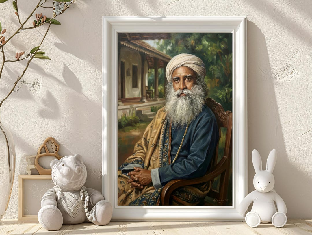 Sadhguru Portrait Art | Jaggi Vasudev Spiritual Guru Painting (digital ...