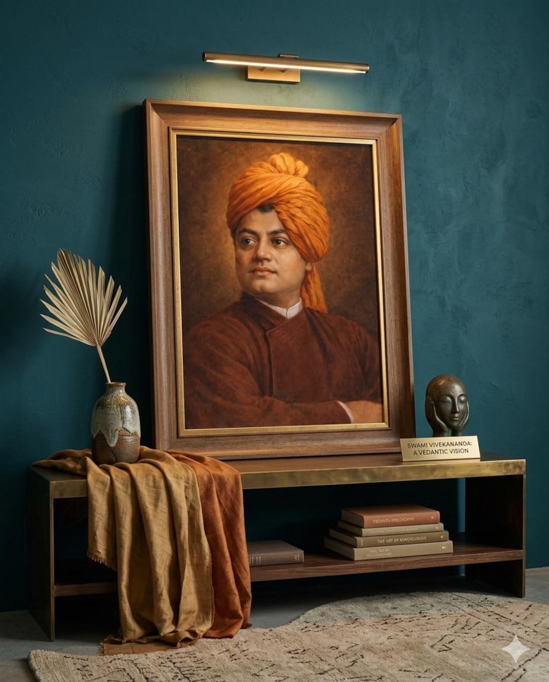 Swami Vivekananda Portrait, Vintage Oil Painting Style, Hindu ...