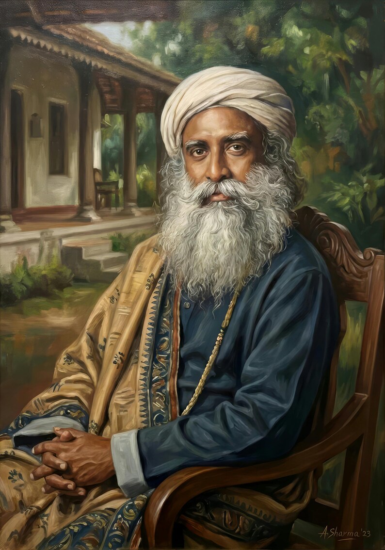 Sadhguru Portrait Art | Jaggi Vasudev Spiritual Guru Painting (digital ...