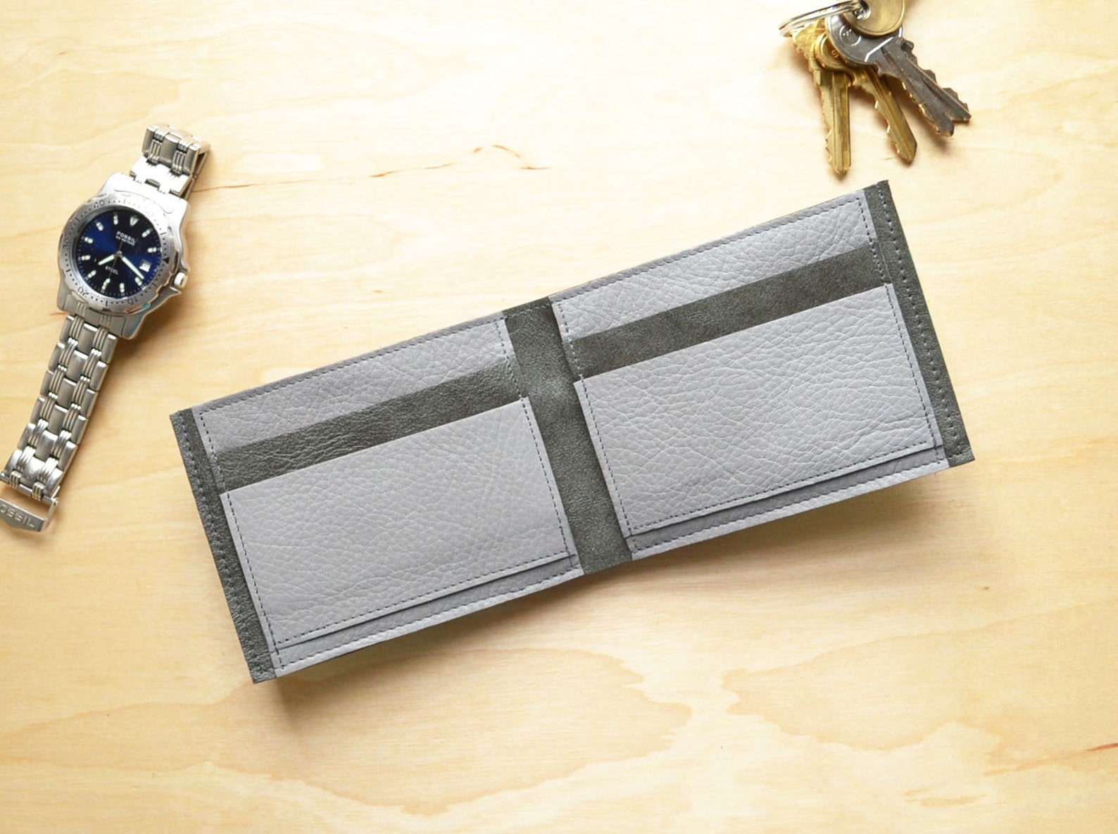 Mens Yellow Wallet Mens Unique Minimalist Slim Leather Bifold - Etsy