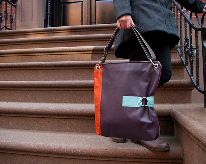 The Luella Bag in Tangerine and Plum MADE TO ORDER - Etsy