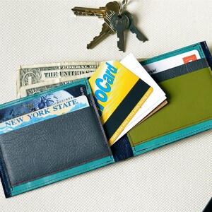 Mens Yellow Wallet, Mens Unique Minimalist Slim Leather Bifold Wallet ...
