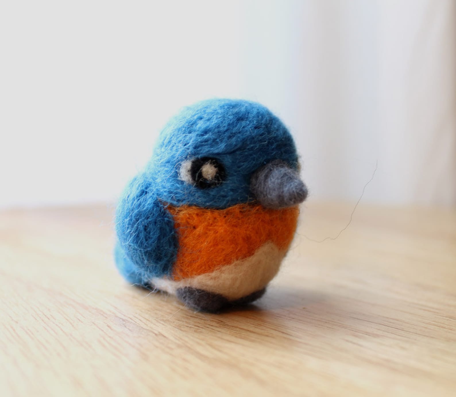 Needle Felted Eastern Blue Bird Figure - Made to Order - Blue Bird Soft ...