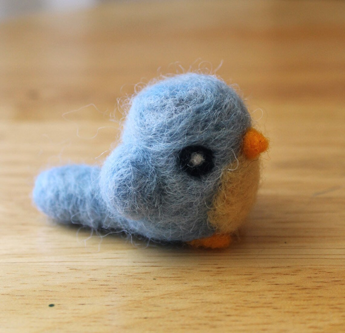 Needle Felted Blue Bird Soft Sculpture Figurine by Karen Watkins - Made ...