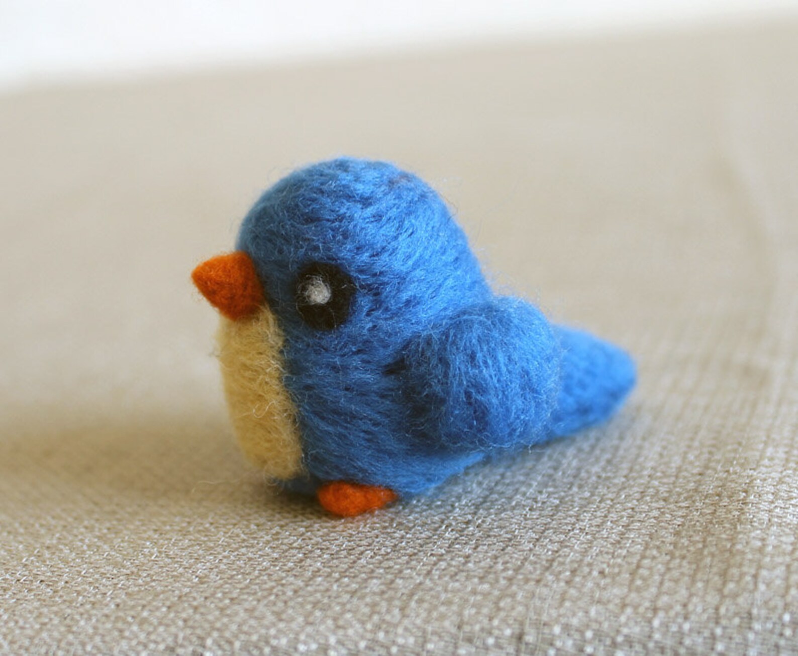 Needle Felted Blue Bird Soft Sculpture Figurine - Made to Order - Felt ...
