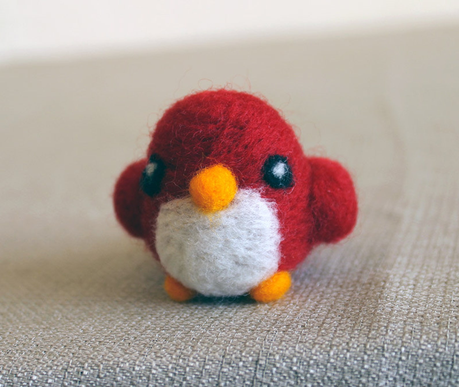 Needle Felted Red Bird Soft Sculpture Figure Made to Order | Etsy