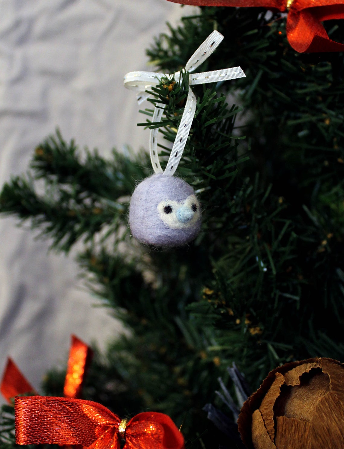 Owl Felt Christmas Ornament Needle Felted Cute Owl Tree - Etsy