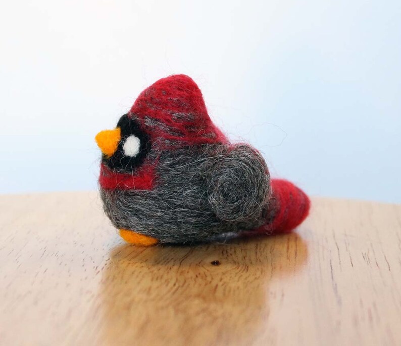 Needle Felted Female Cardinal Bird Soft Sculpture - Made to Order ...