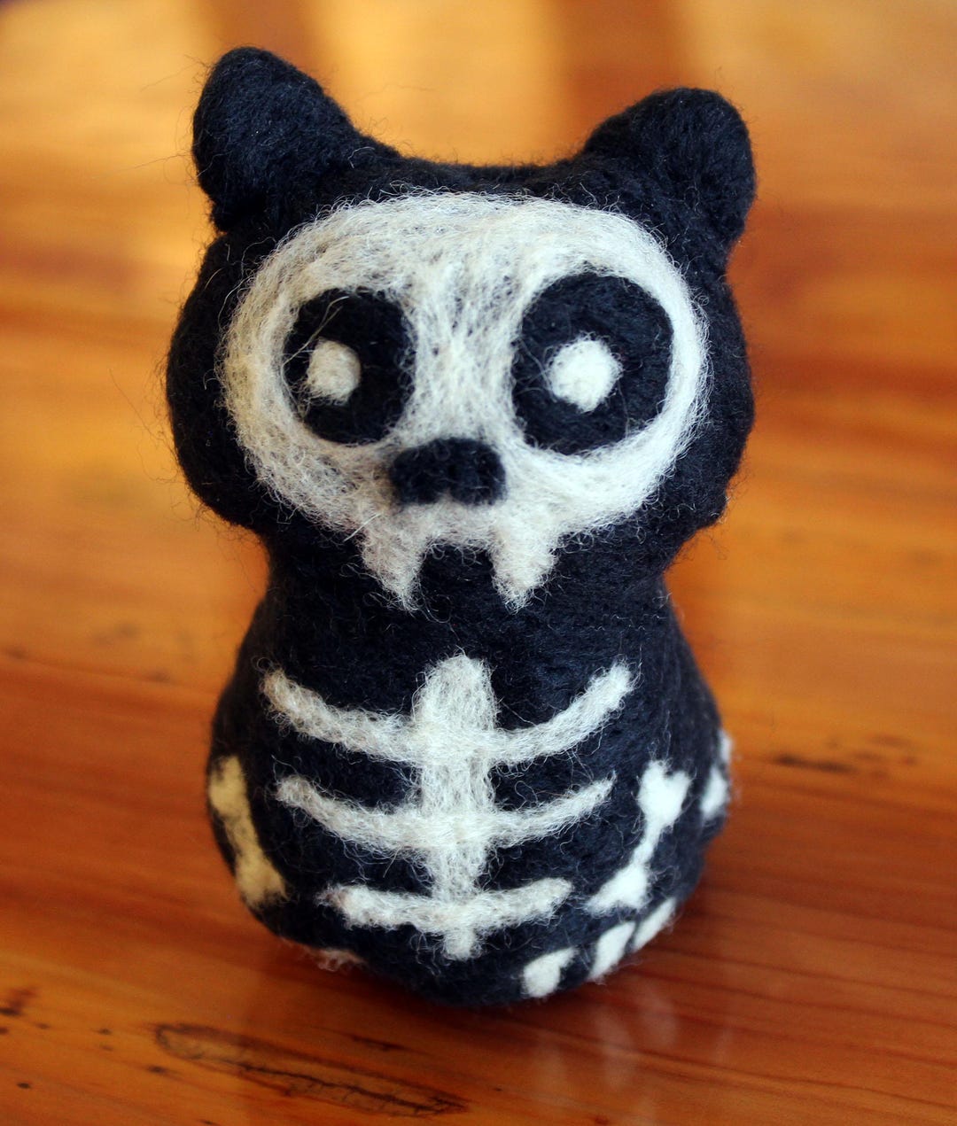 Halloween Skeleton Cat Felt - Needle Felted Animals - Etsy