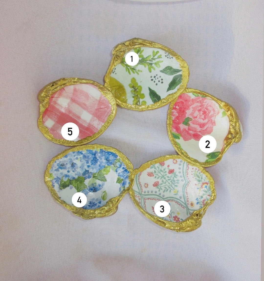 COASTAL SEASHELL DECOR, Trinket Dishes, Jewelry Dishes, Ashtrays (1 Pz ...