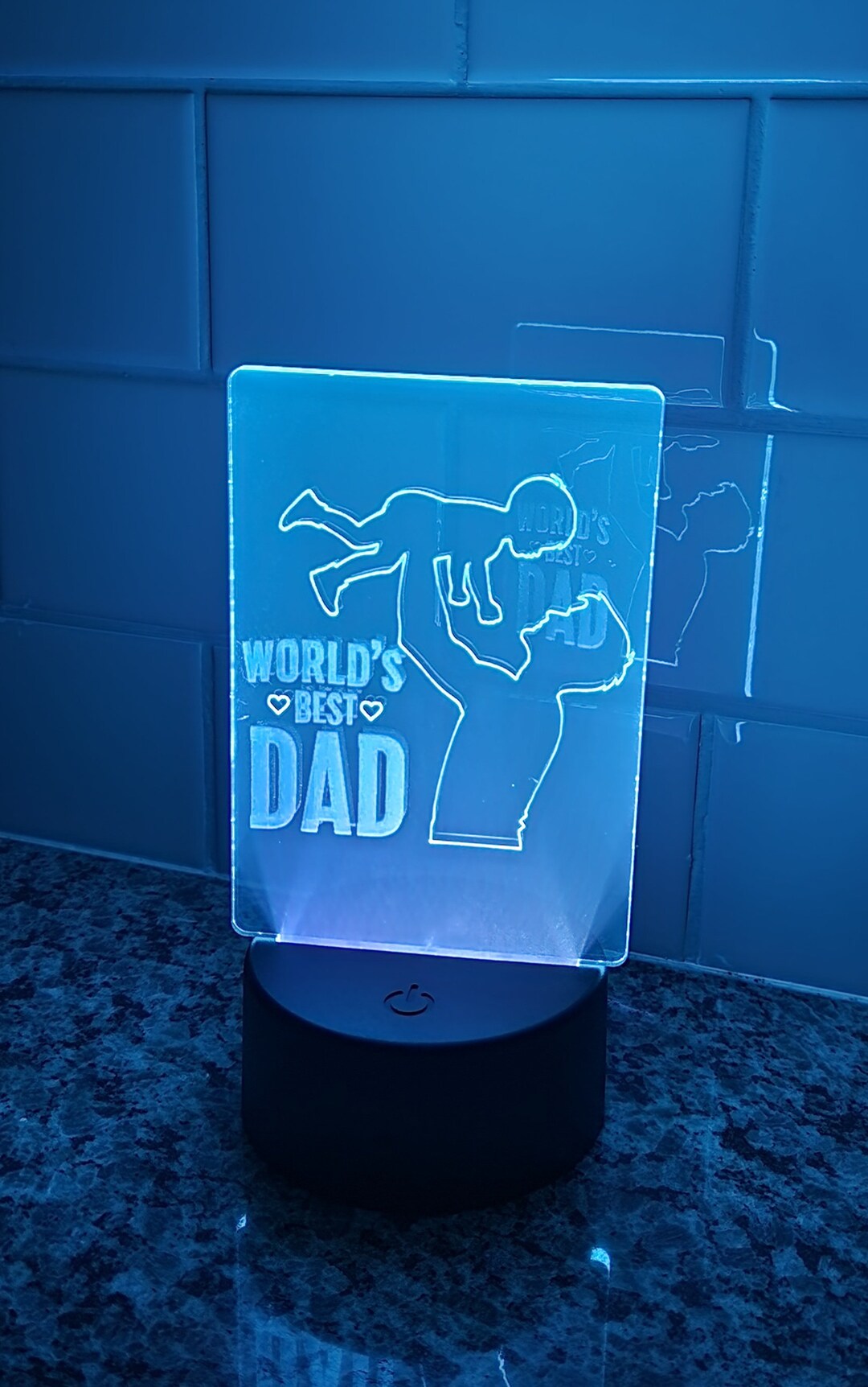 Father's Day Gift | Gift for Dad | LED Light | Acrylic Sign | New Dad ...