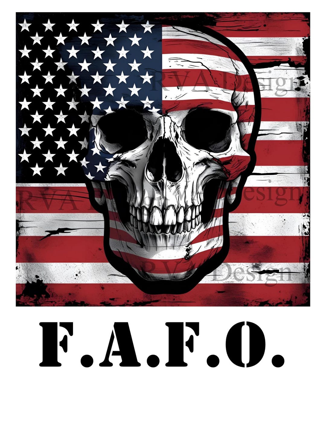 FAFO Digital Download | FAFO Png | FAFO Jpeg | American Flag Skull ...