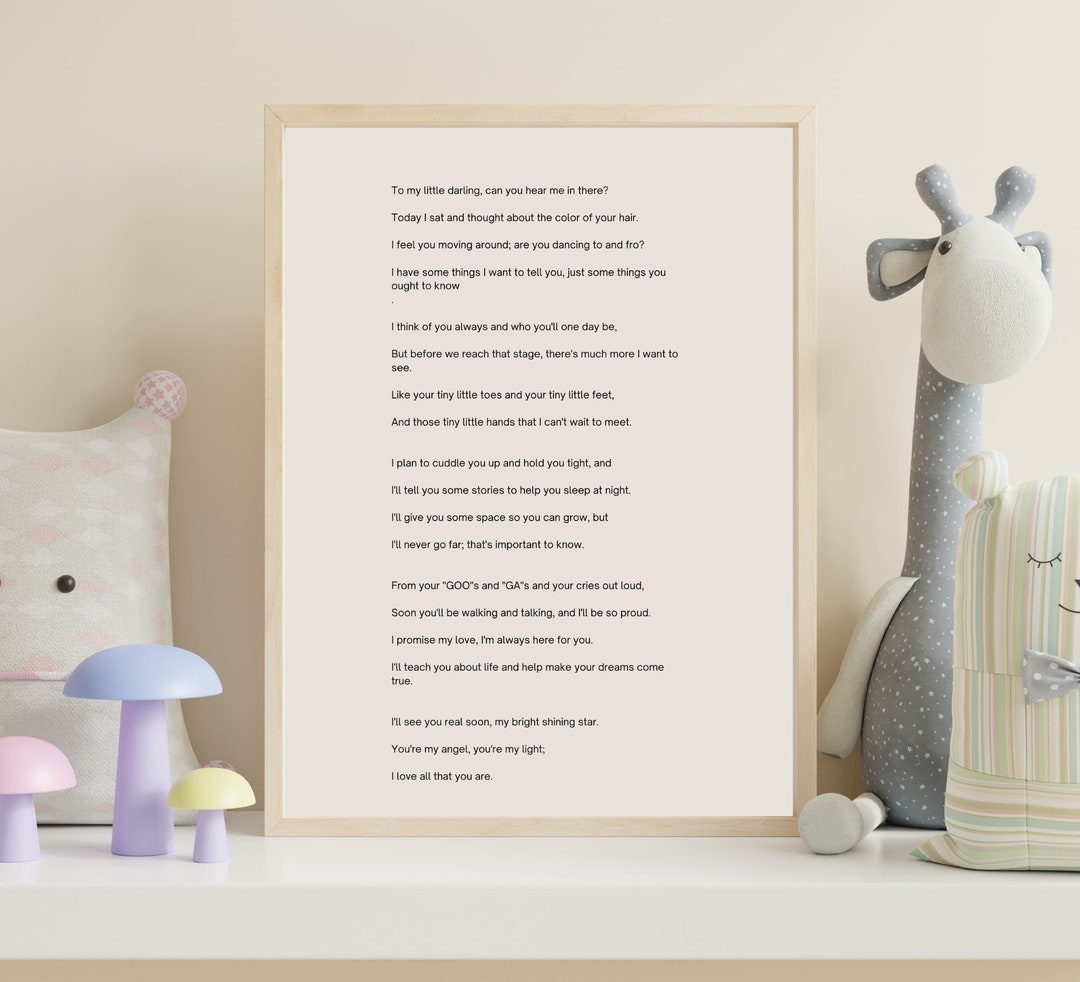 Beautiful Newborn Baby Poem - Etsy