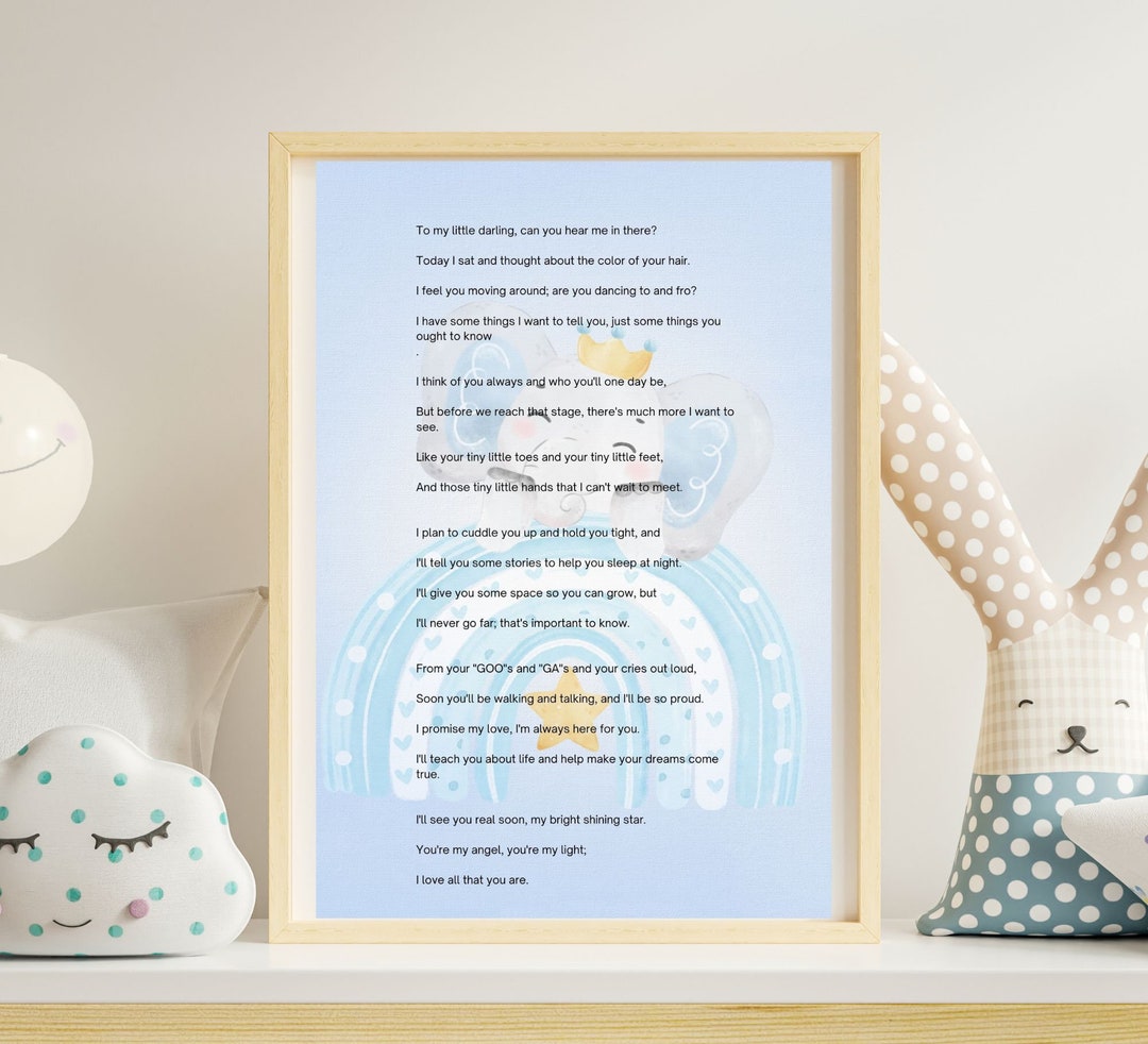 Sweet Poem for Your Newborn Baby - Etsy