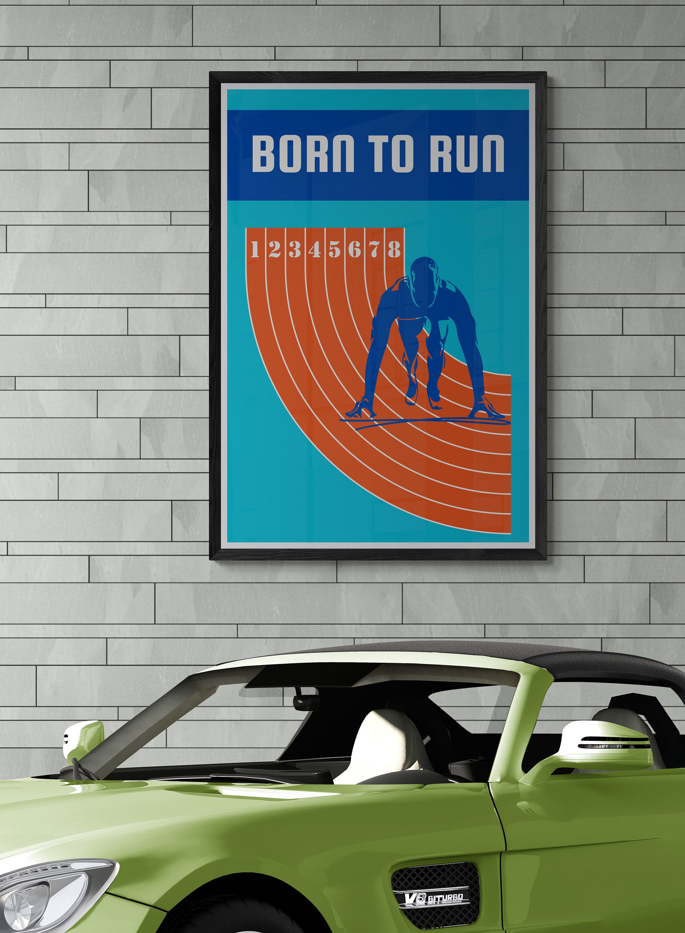 Sprinter Digital Download Printable Poster Running Track Sprinter ...
