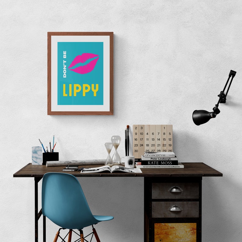 Kiss Wall Art | Modern Wall Art | Immediate Download | Eclectic Home ...
