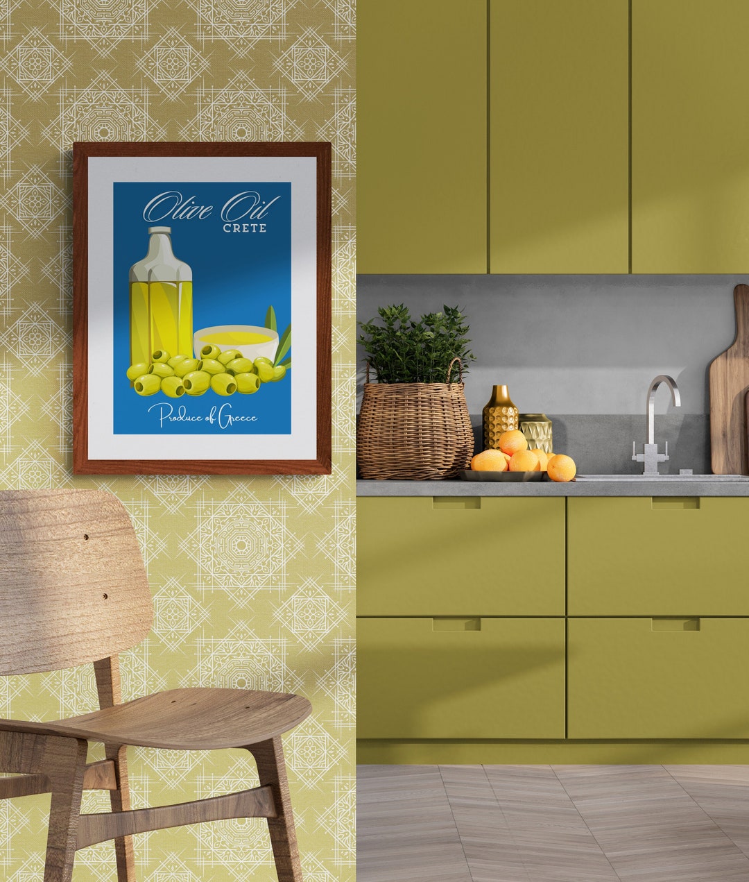 Olive Oil Mediterranean Poster Fresh Olive Oil Print Olives Kitchen Art ...