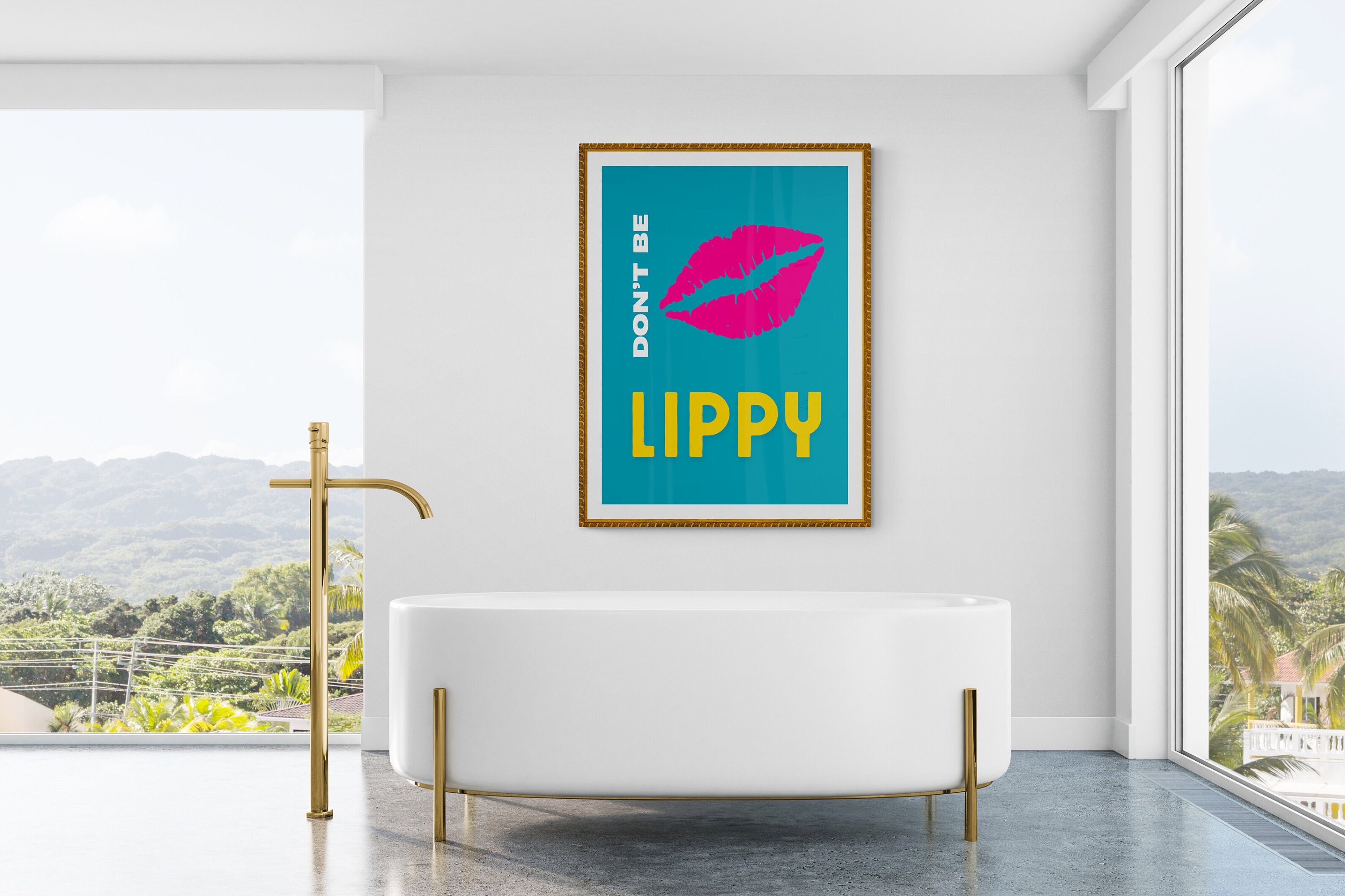 Kiss Wall Art | Modern Wall Art | Immediate Download | Eclectic Home ...