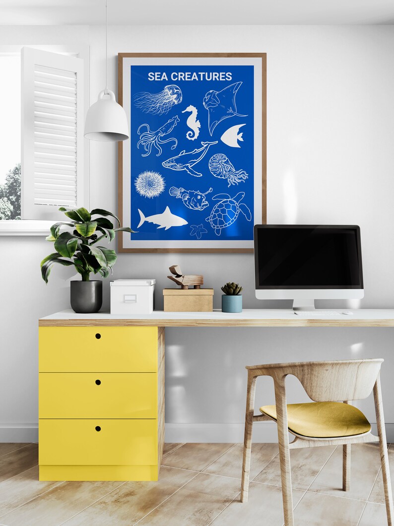Deep Sea Creatures Sea Creatures Sea Animals Poster Under the Sea ...