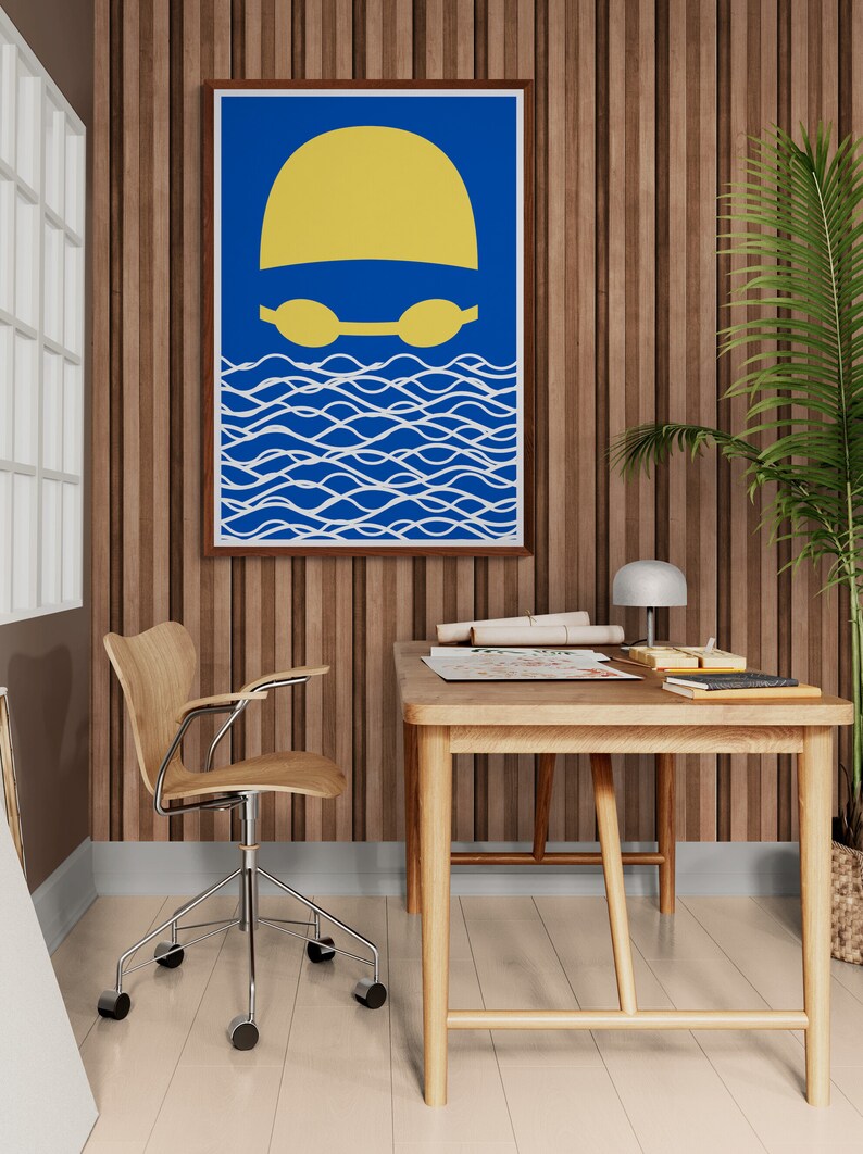 Competitive Swimmer Digital Art Poster, Digital Print Swimmer, Athlete ...