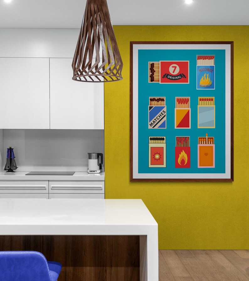 Colorful Wooden Matches Poster Printable Digital Download for Candle ...