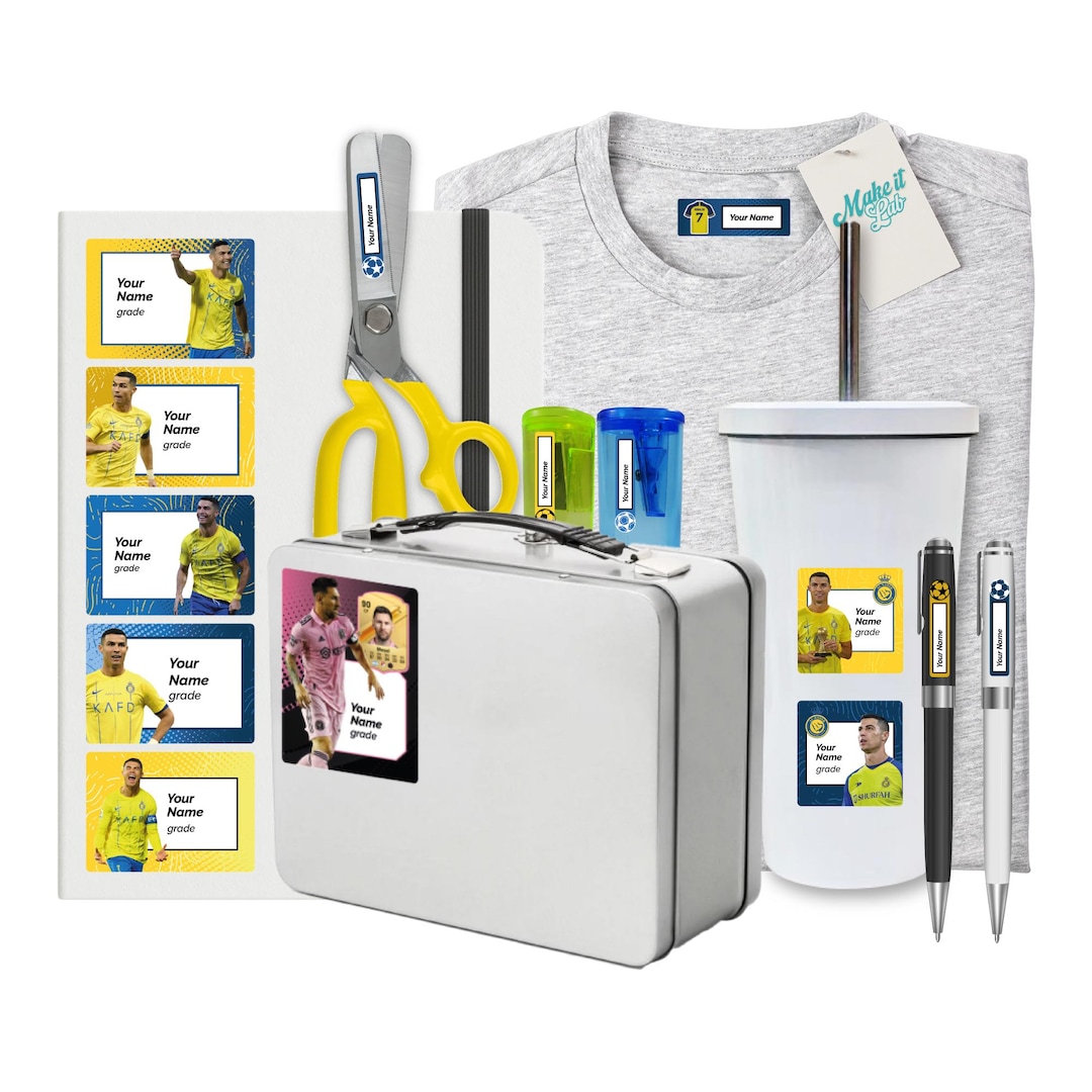 Cristiano Ronaldo Personalized Name Labels - Stickers UV Dtf Printing ...