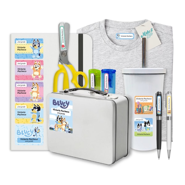 Bluey Back to School Label - Etsy