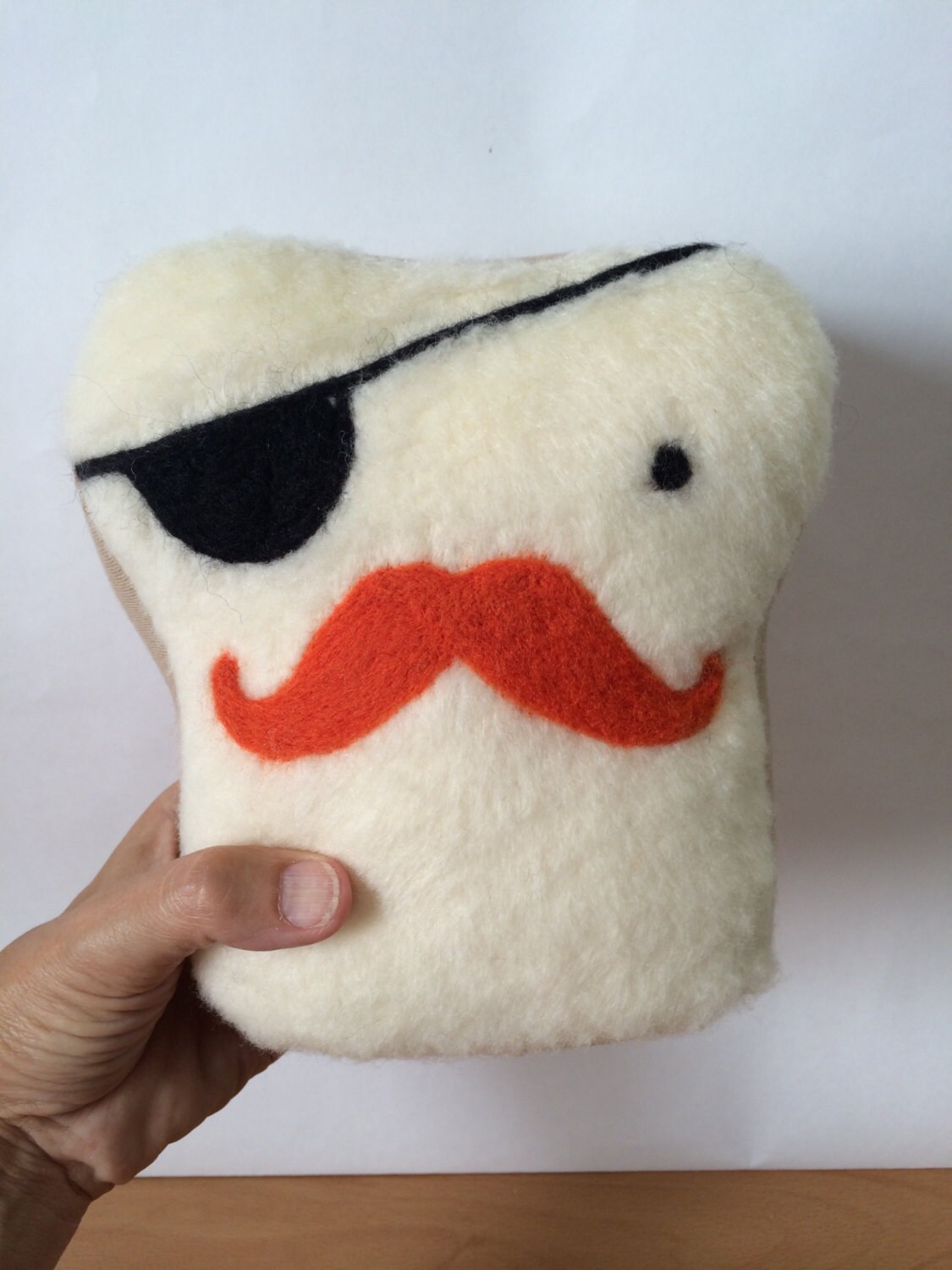 Plush Friend- Mr. Pirate Toast Pillow - Stuffed Needle Felted Cute ...