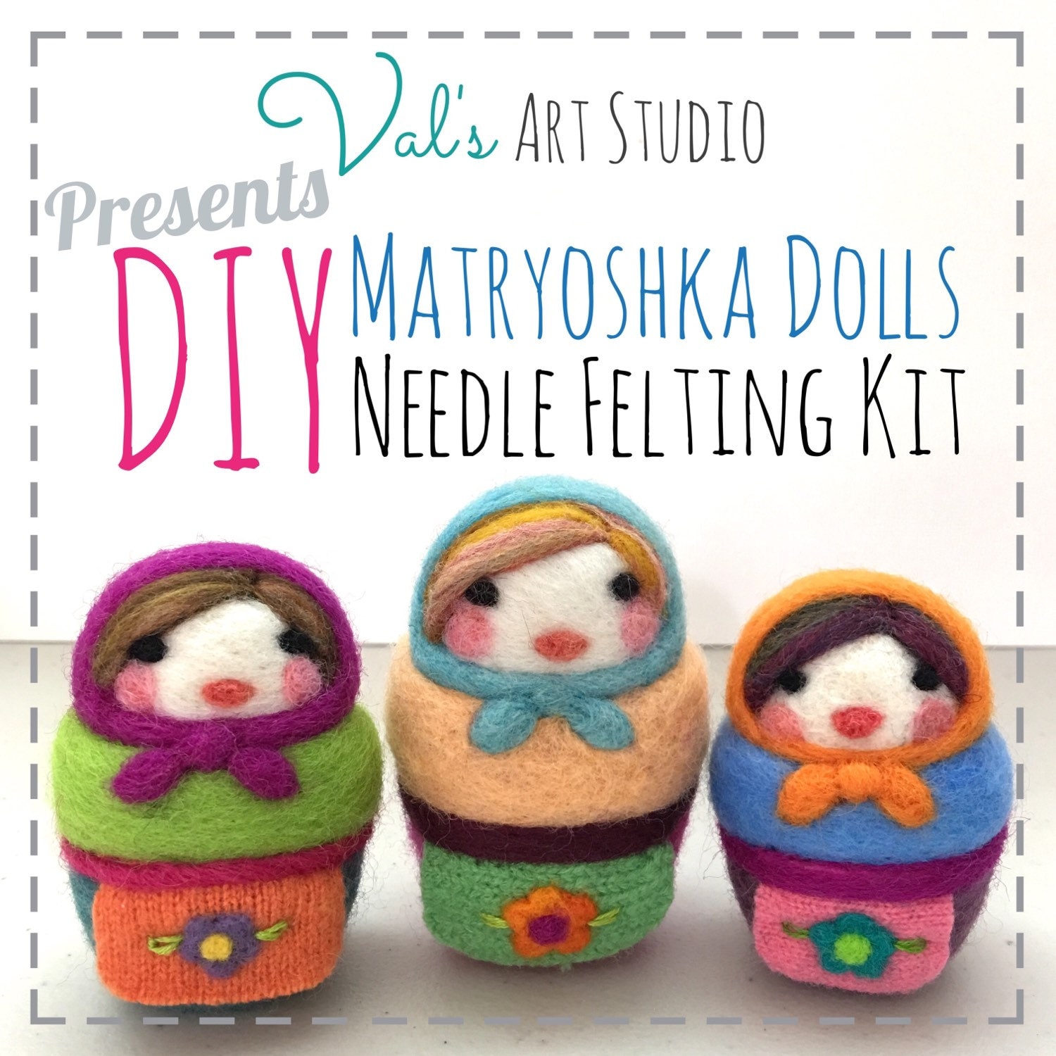 Needle Felting Kit, Russian Matroshka Doll(s), Beginner/intermediate ...
