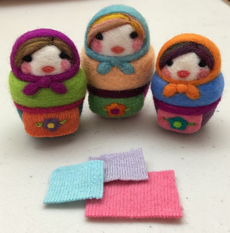 Needle Felting Kit, Russian Matroshka Doll(s), Beginner/intermediate ...