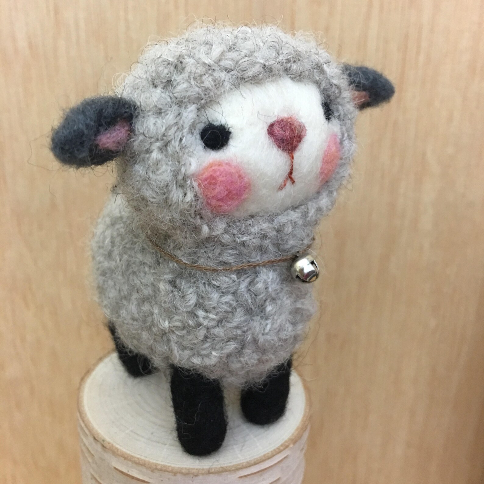 Little Miss Lambie Needle Felted Doll Handmade by Val's - Etsy