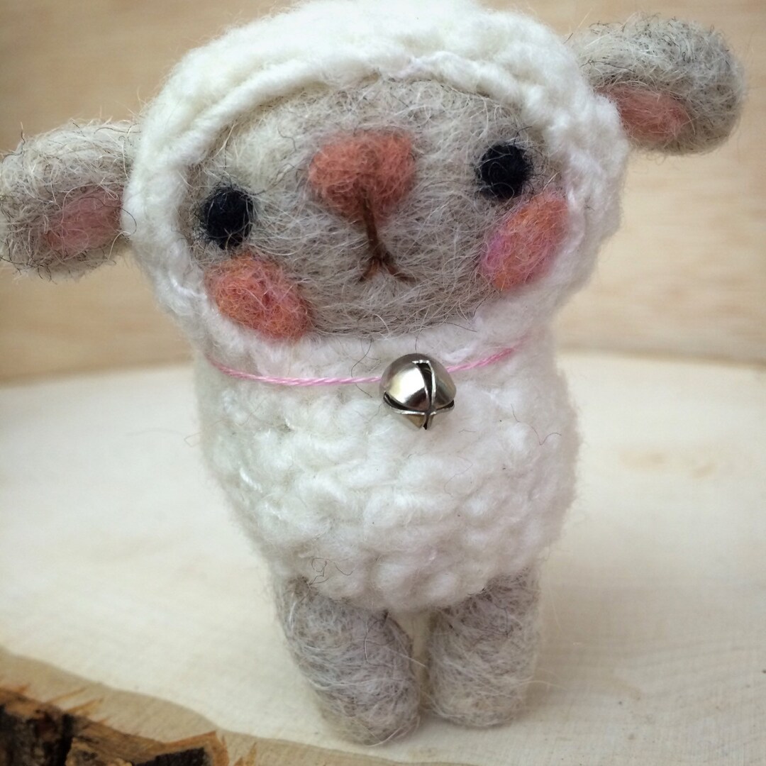 Little Miss Lambie Needle Felted Doll Handmade by Val's Art Studio ...