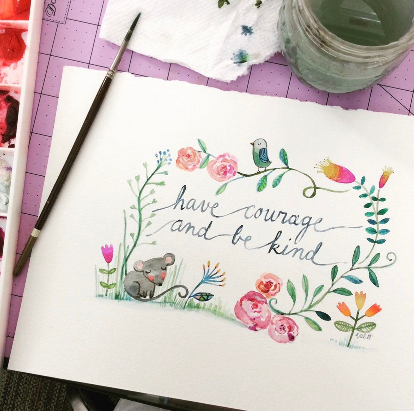 Fine Art Print - Have Courage and Be Kind - Print of Original ...