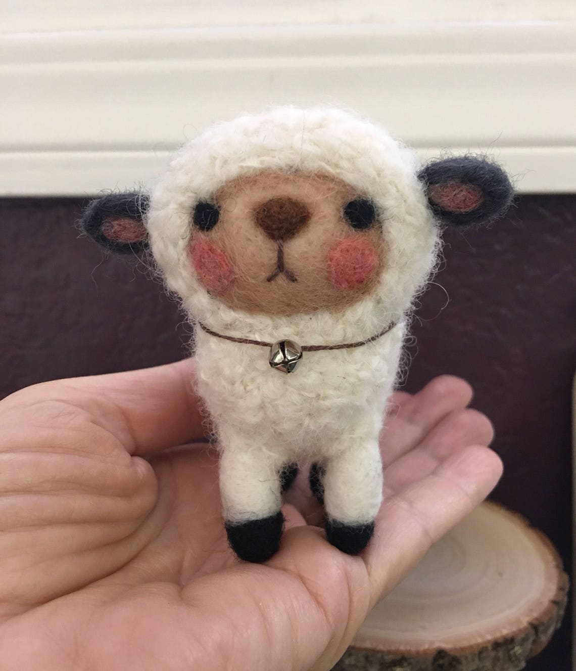 Little Miss Lambie Needle Felted Doll Handmade by Val's - Etsy