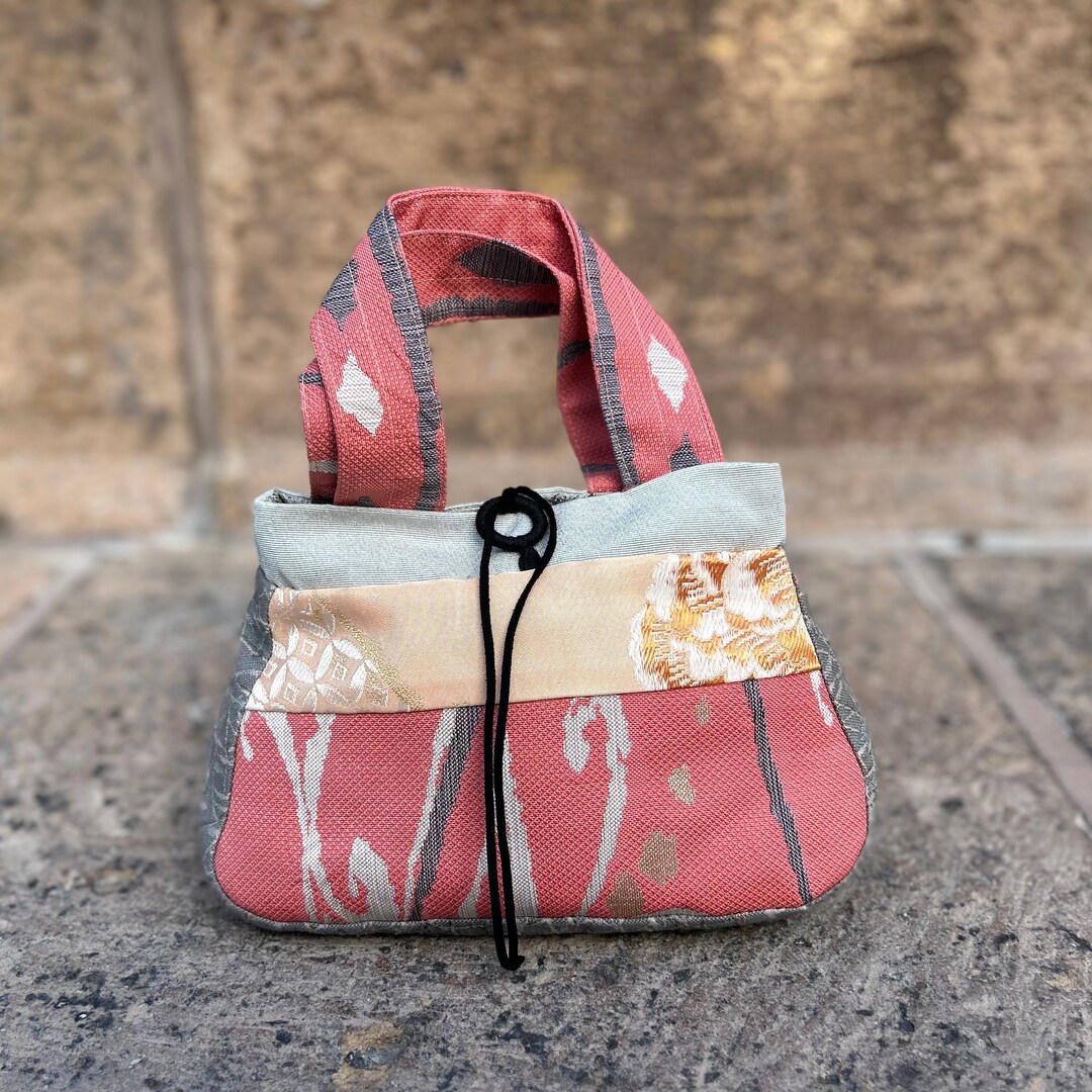 One-of-a-kind Purse, Two Handle Bag, Vintage Japanese Obi Purse, Gift ...