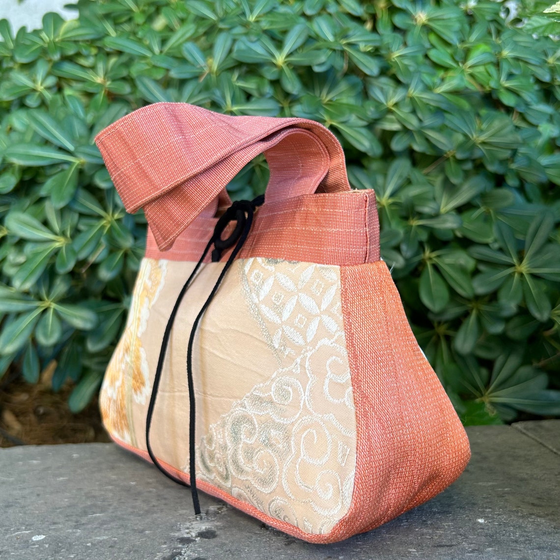 One-of-a-kind Purse, Two Handle Bag, Vintage Japanese Obi Purse, Gift ...