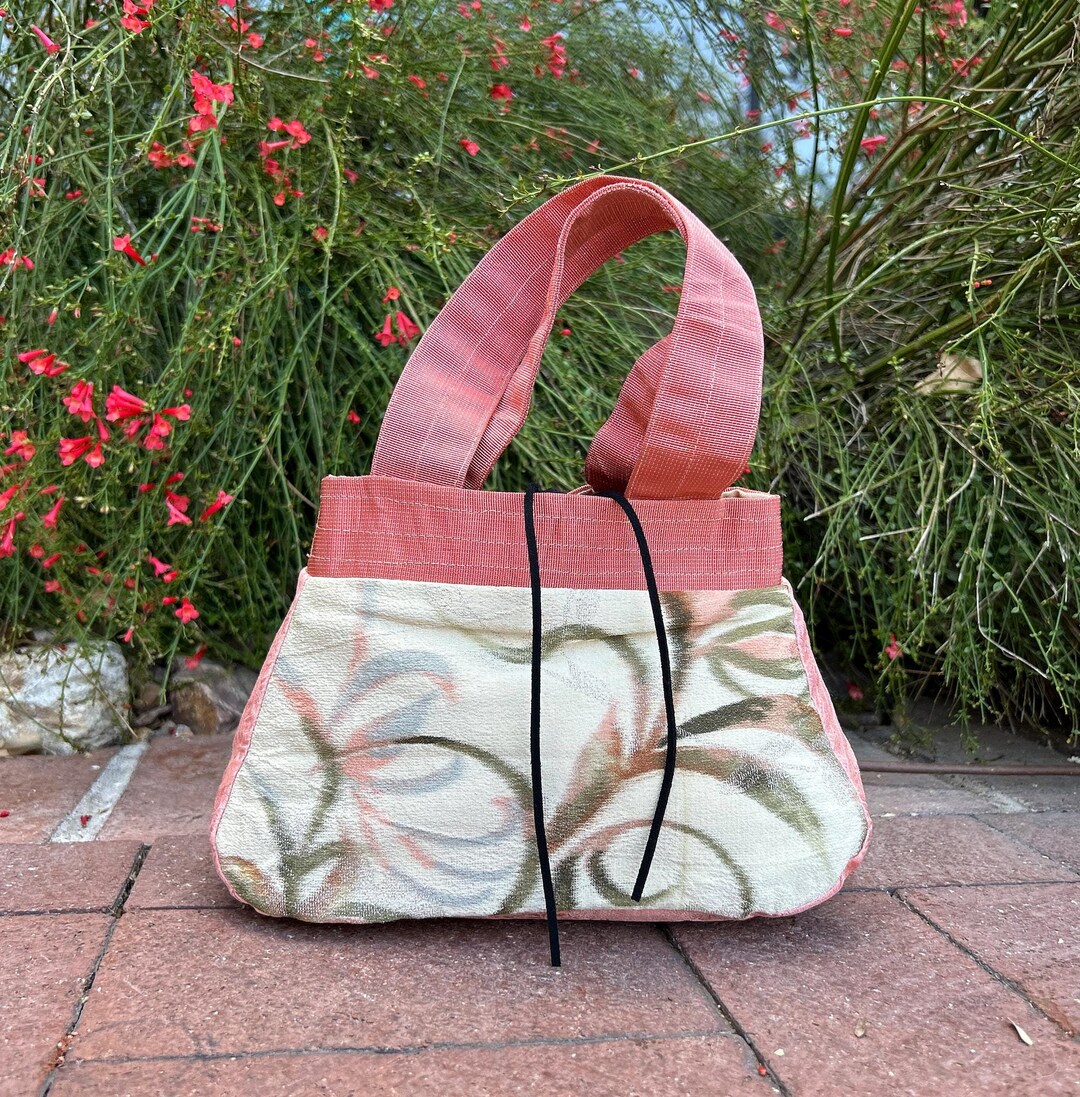 One-of-a-kind Purse, Two Handle Bag, Vintage Japanese Obi Purse, Gift ...