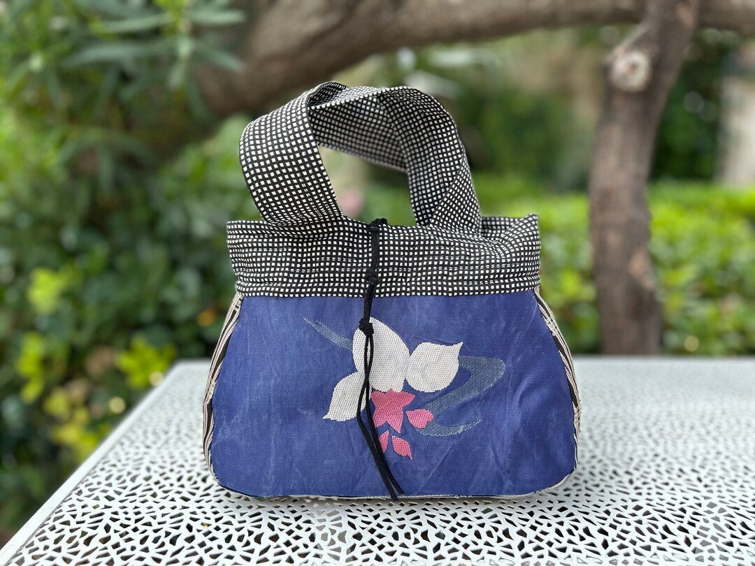 One-of-a-kind Handmade Purse, Blue, Pink, Black, Gray, White, Two ...