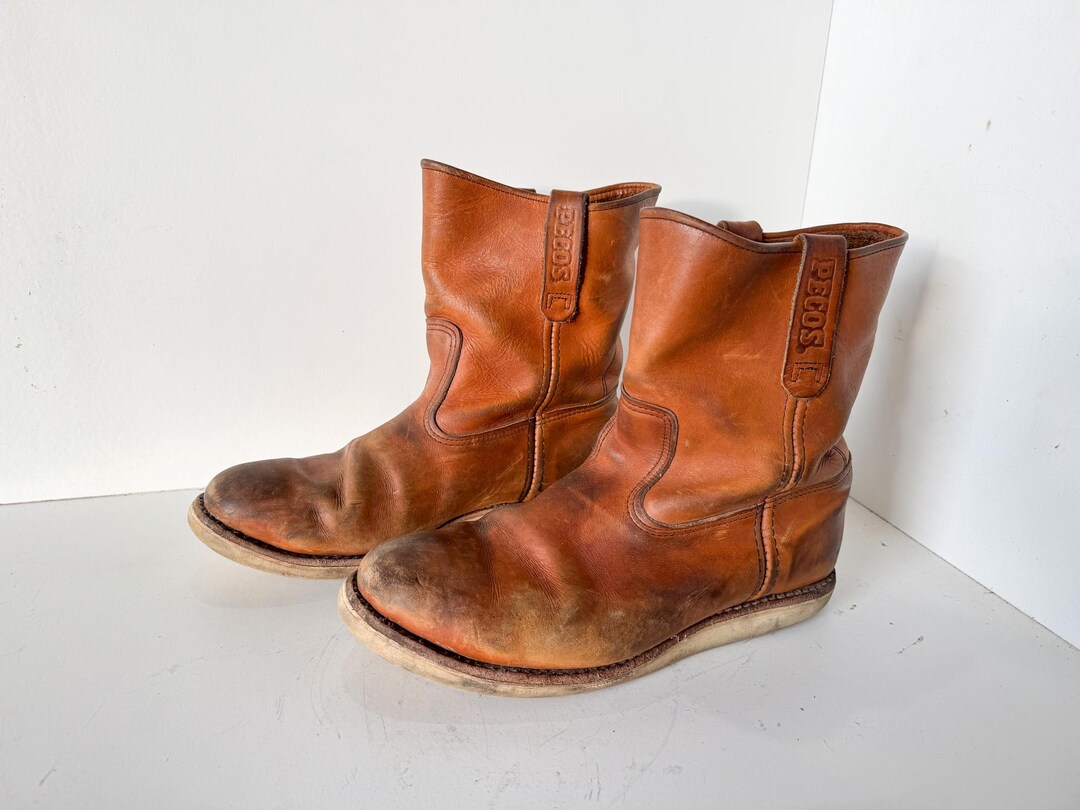 Size 10 Vintage Red Wing Boots Pecos Western Style Work Boot - Etsy