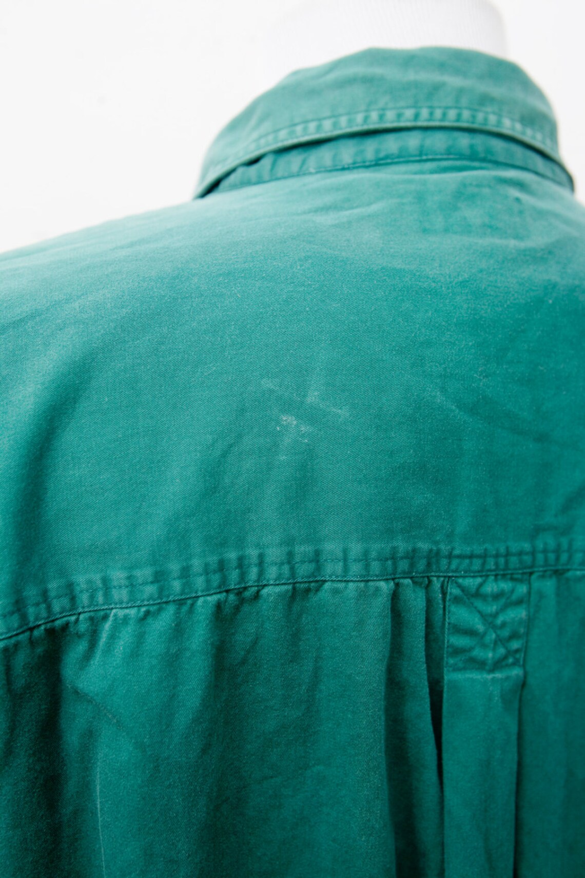 Men's Work Shirt / Lightweight Vintage Green Shirt / Size Large-xl - Etsy