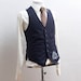 Men's Suit Vest / Vintage Navy Pinstripe Waistcoat / Screen Printed ...