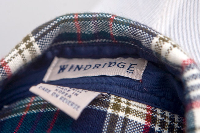 Men's Flannel Shirt / Upcycled Plaid With Screen Printed Celtic Knot ...