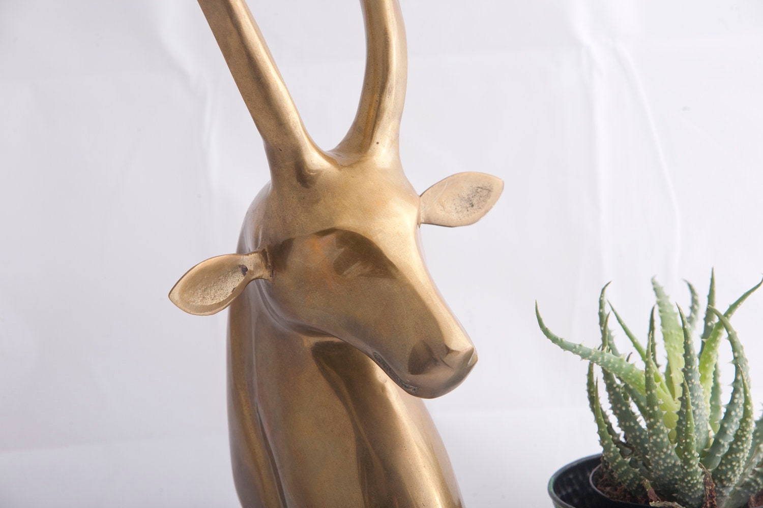 Large Vintage Brass Gazelle / Antelope Sculpture / Regency | Etsy